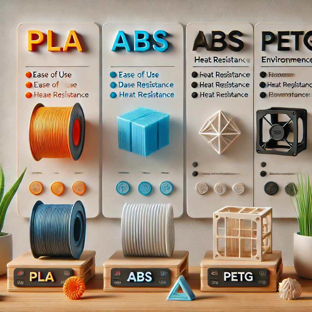 Порівняння PLA, ABS і PETG: Який філамент підійде саме вам? - Win3Desk